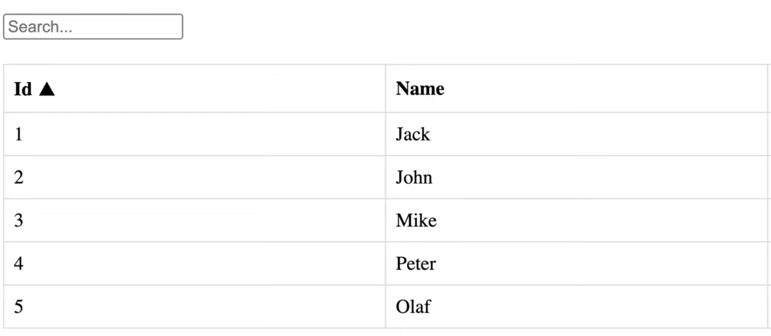 Custom Angular Table No Libraries